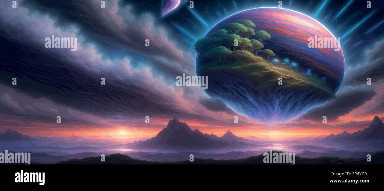 Doorway to another space Stock Vector Images - Alamy