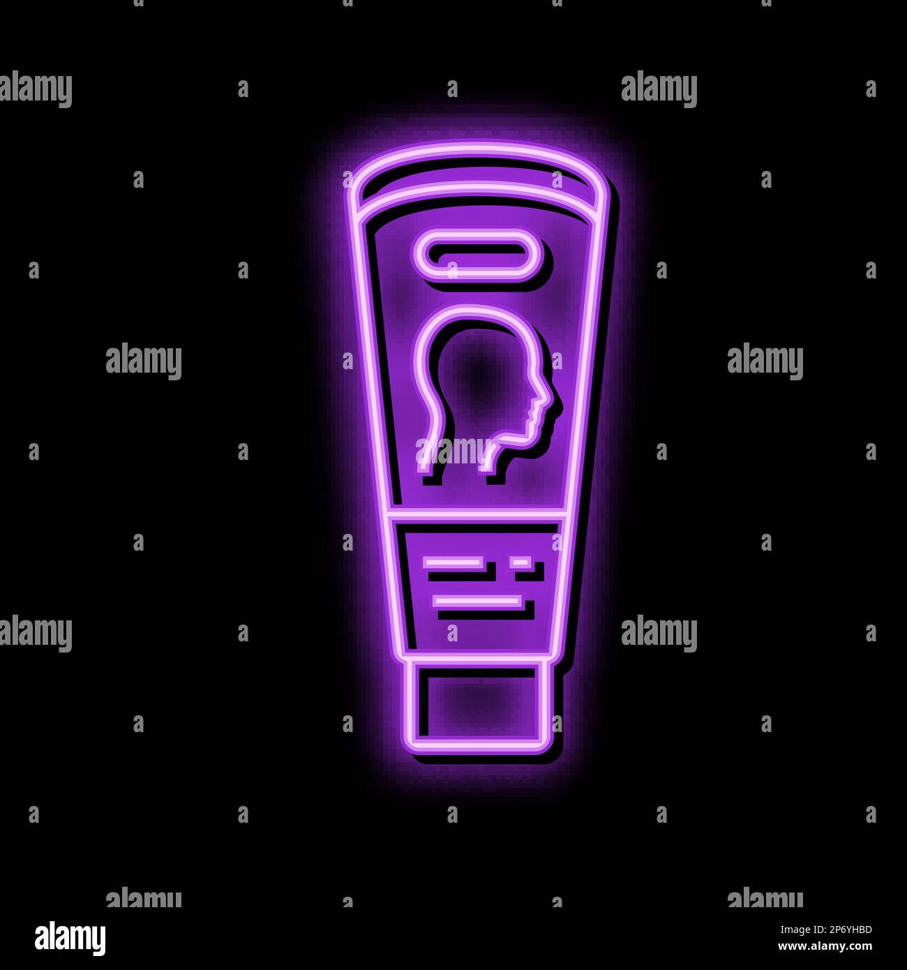 neck cream product neon glow icon illustration Stock Vector Image & Art ...