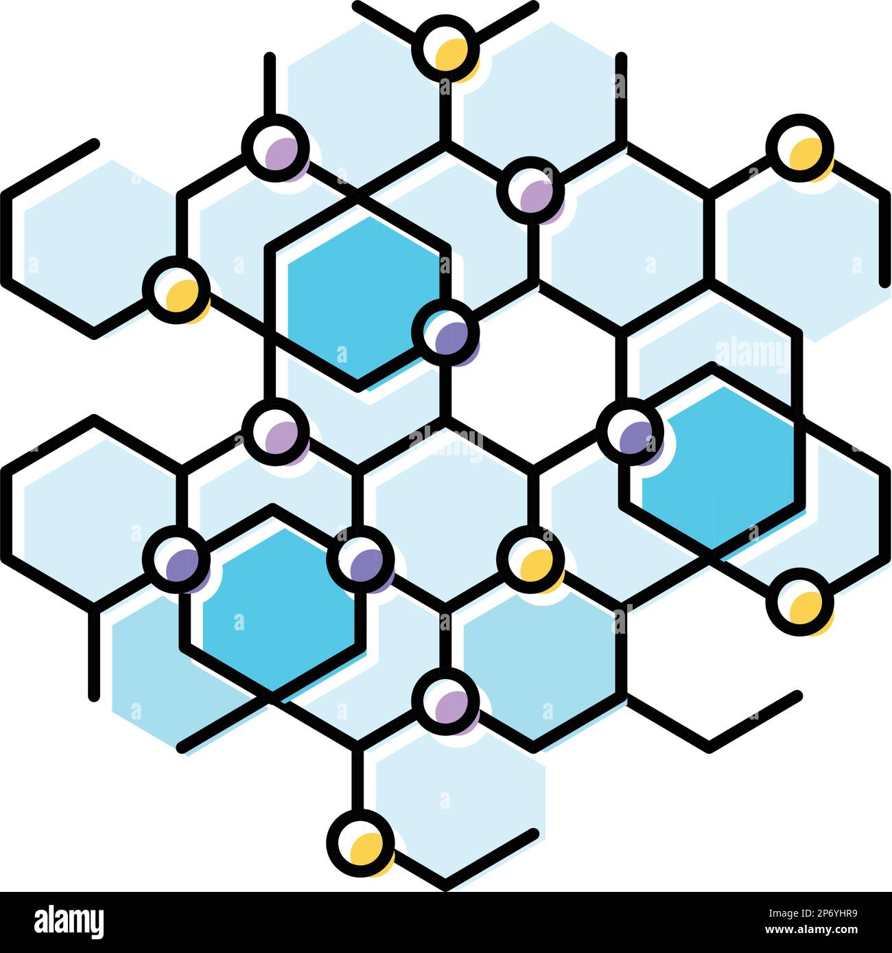 Technology Molecular Structure Color Icon Vector Illustration Stock Vector Image And Art Alamy