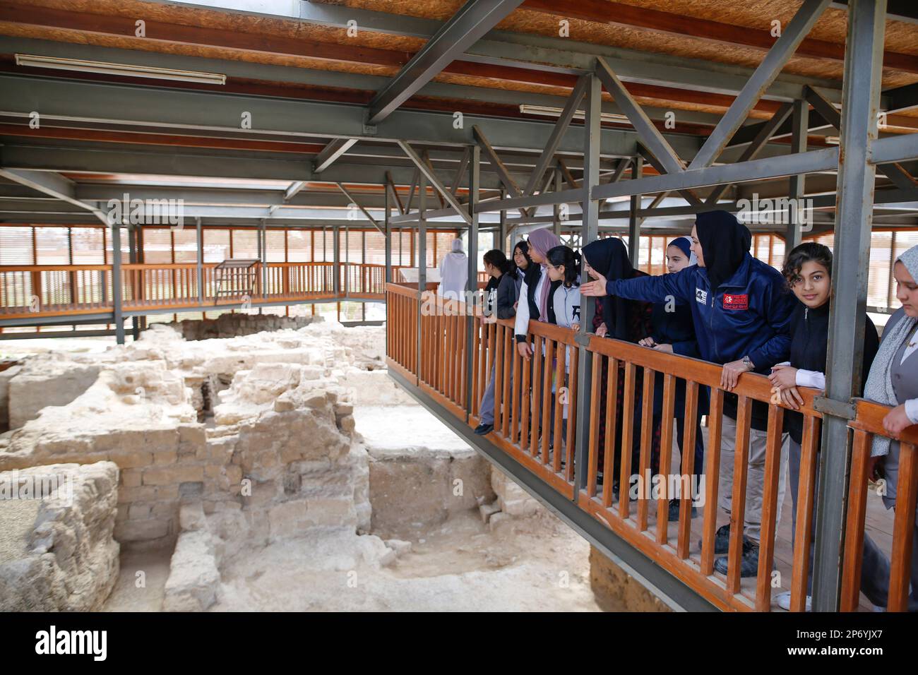 Gaza, Palestine. 07th Mar, 2023. A Palestinian Female architect guides ...