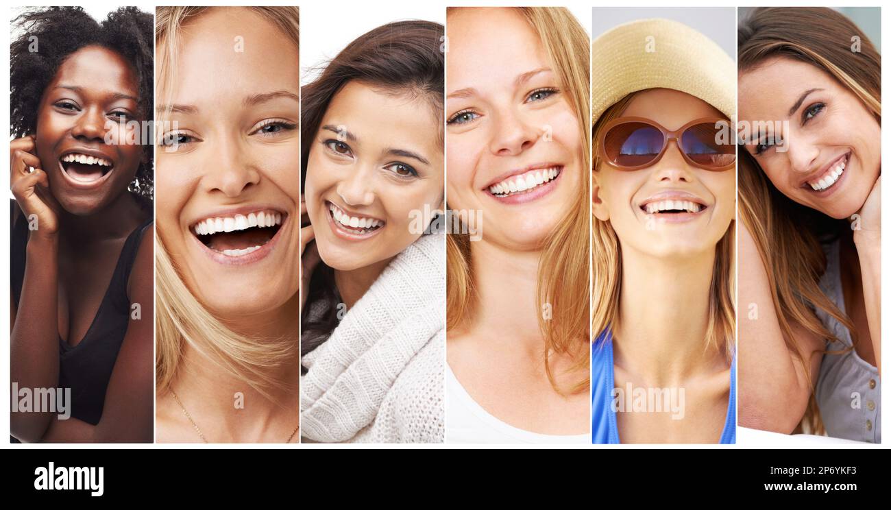 Group young beautiful multiethnic Cut Out Stock Images & Pictures - Alamy