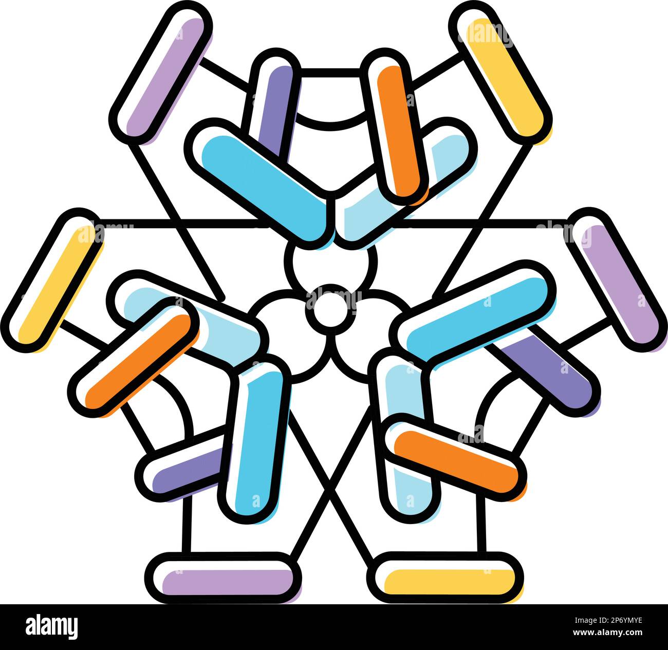 Laboratory Molecular Structure Color Icon Vector Illustration Stock Vector Image And Art Alamy