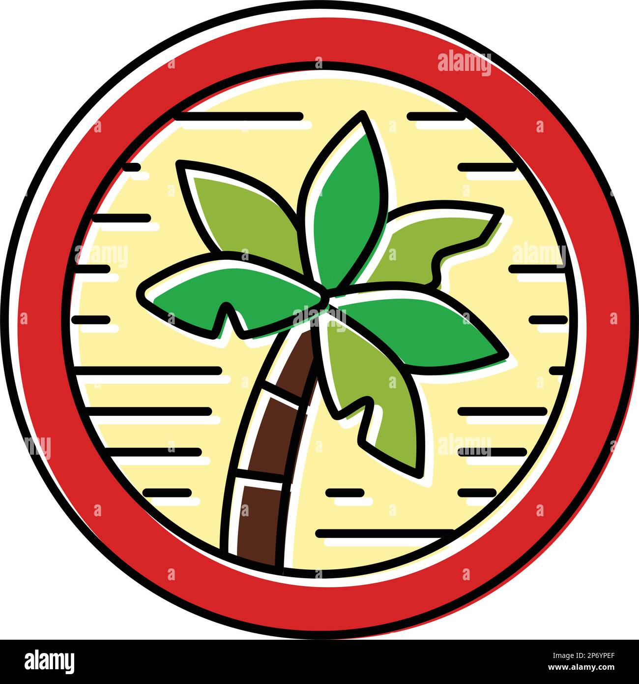 natural palm oil color icon vector illustration Stock Vector Image ...