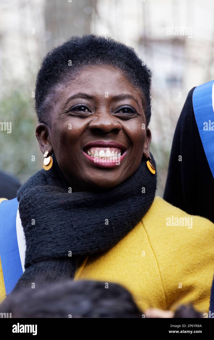 Paris, France. 7th Mar, 2023. Danièle Obono (LFI) attends the ...