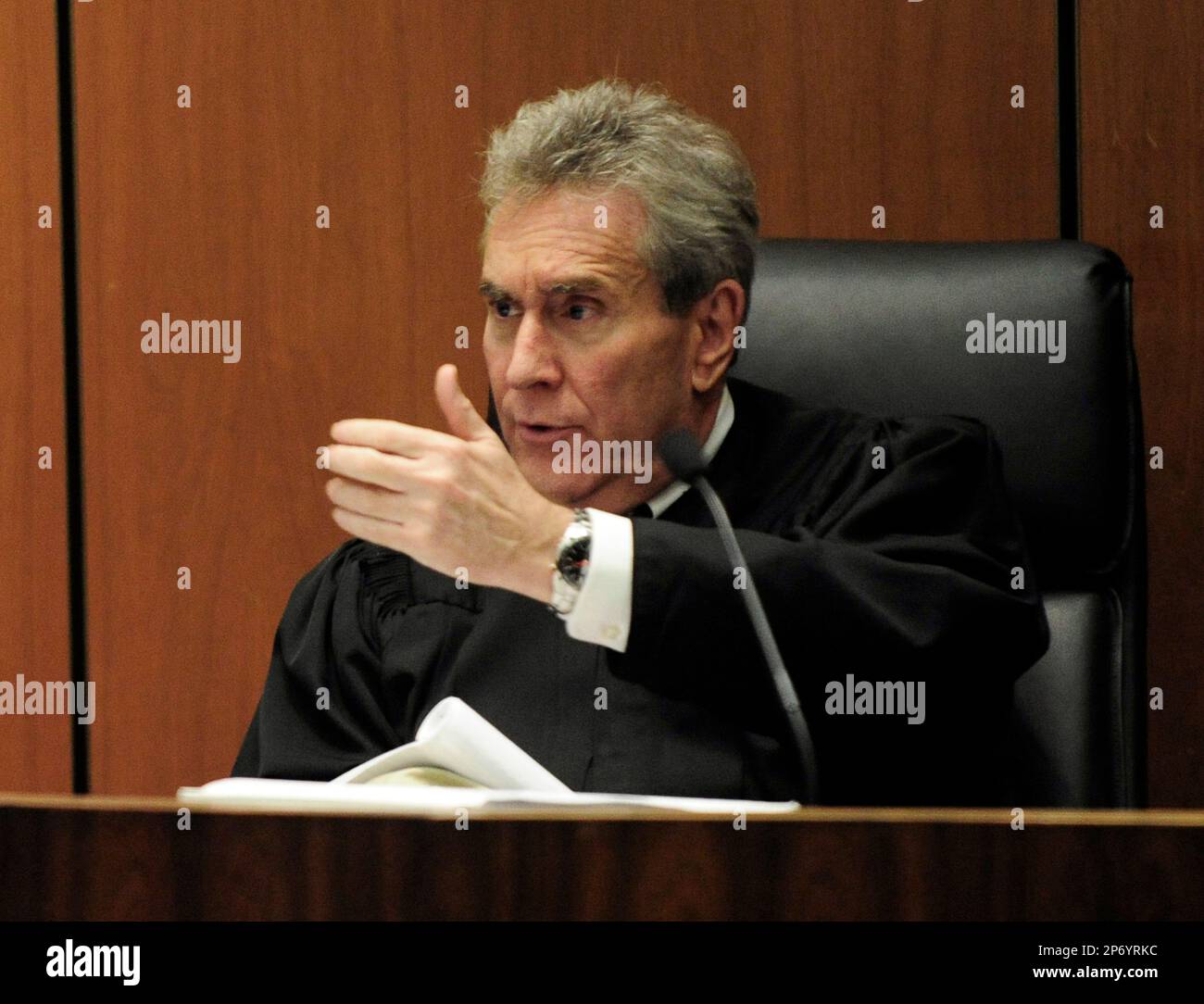 Judge Michael E. Pastor gestures as the final stage of Dr. Conrad ...