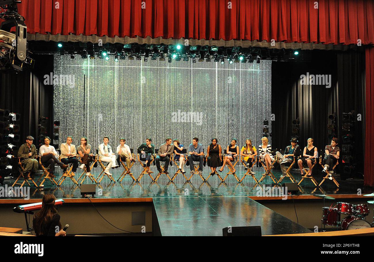 LOS ANGELES, CA - OCTOBER 26: The Executive Producers and cast of Glee ...