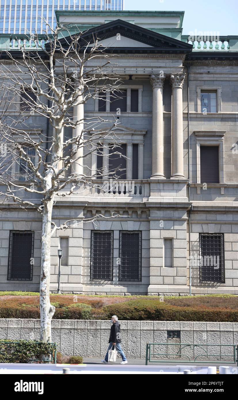 A picture shows the headquarter building of Bank of Japan, BOJ, in ...