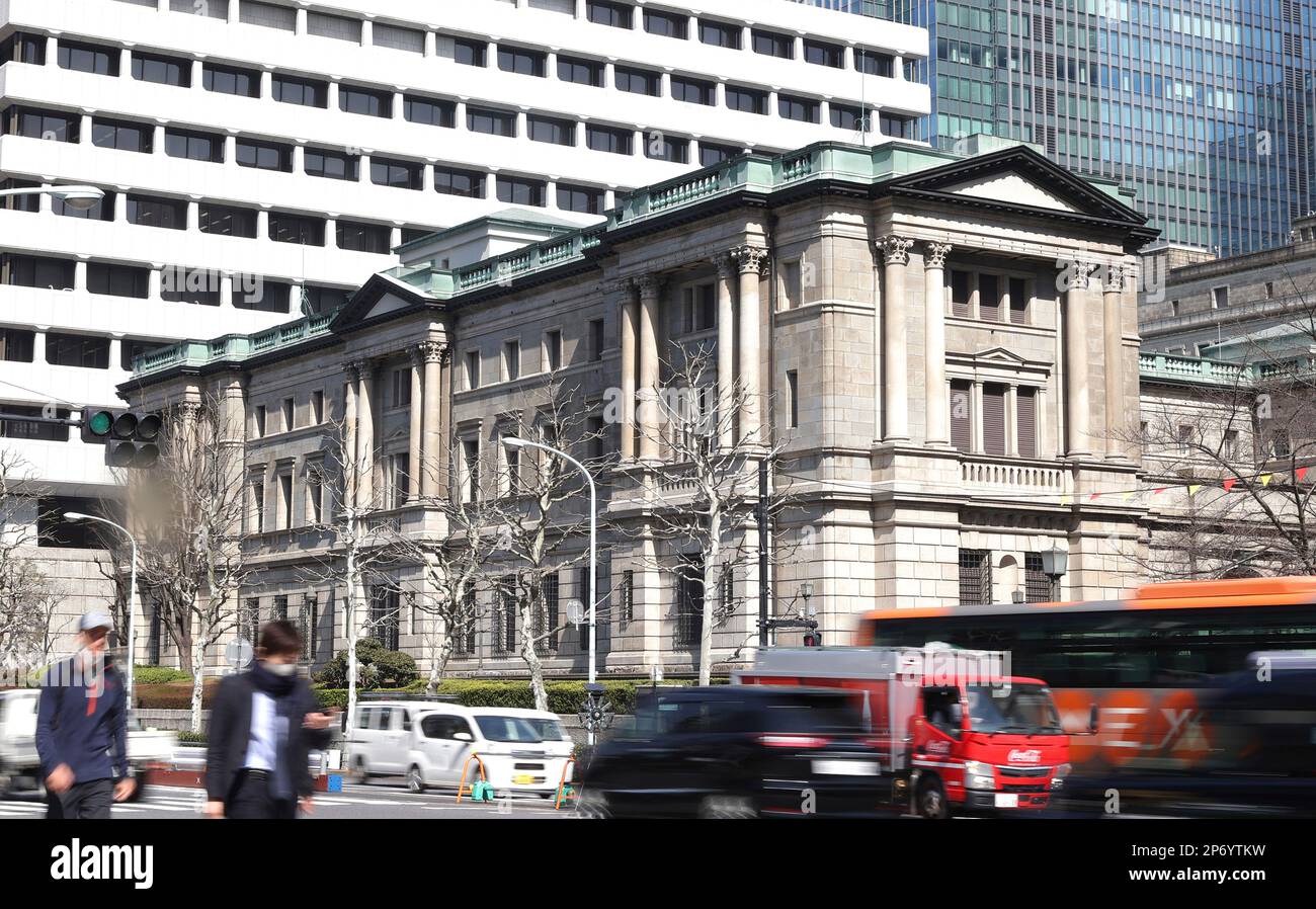 A picture shows the headquarter building of Bank of Japan, BOJ, in ...