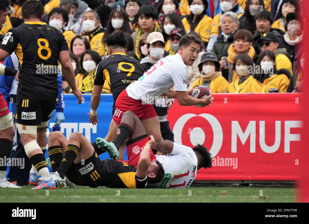 Tiaan Falcon of Toyota Verblitz during the 2022-23 Japan Rugby League ...
