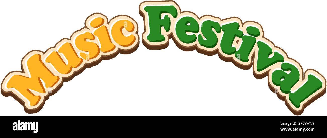 Music Festival text for banner or poster design illustration Stock ...