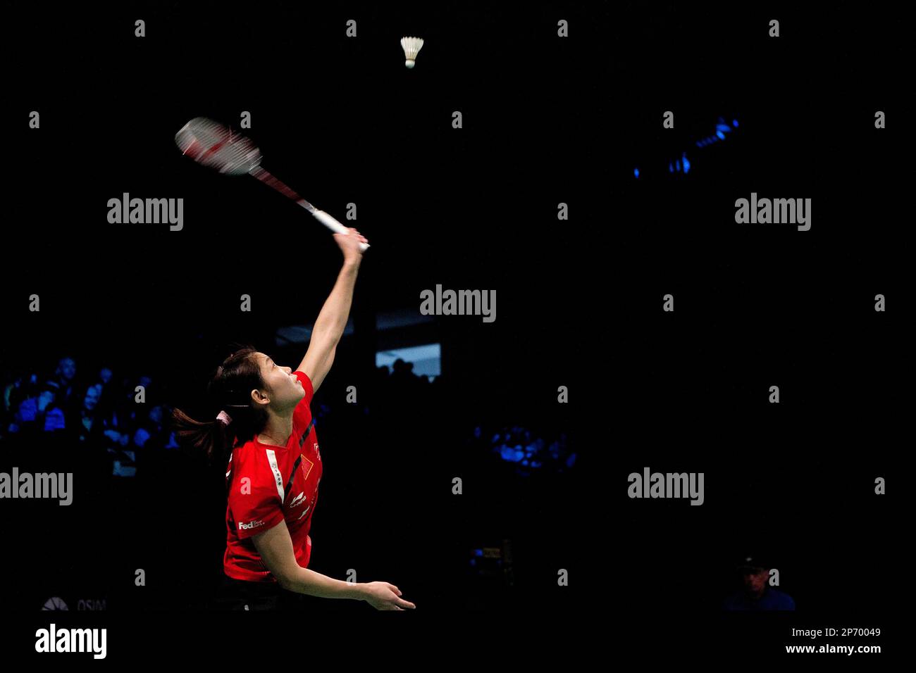 China's Wang Xin in action in the women's single, final during of the ...