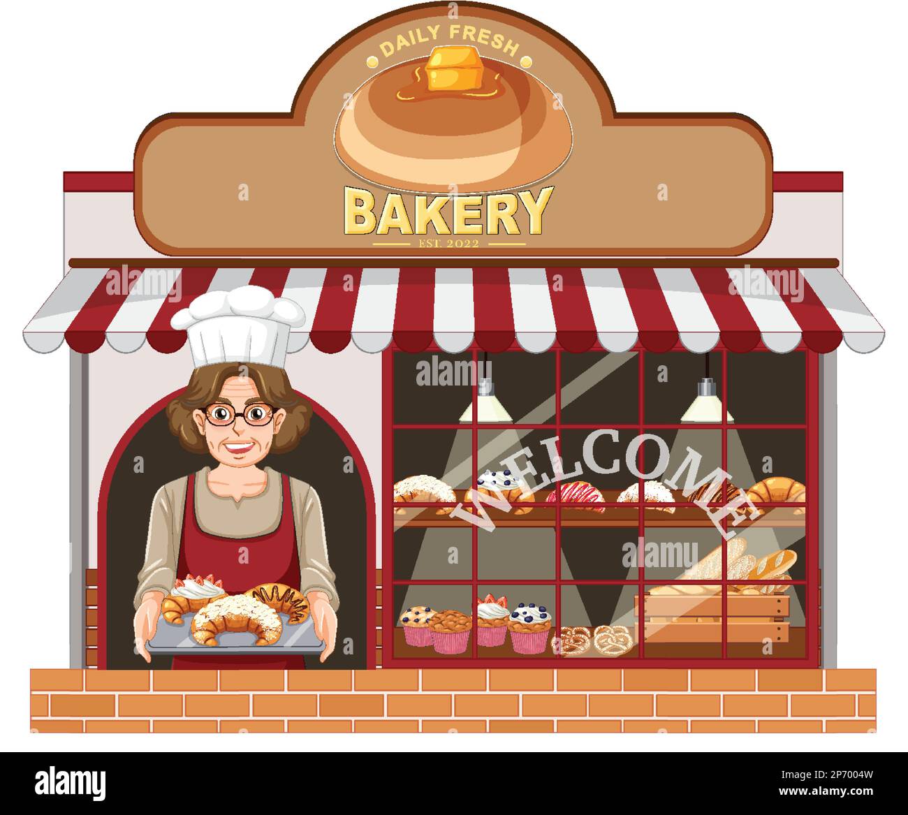 Baker woman clipart Cut Out Stock Images & Pictures - Alamy