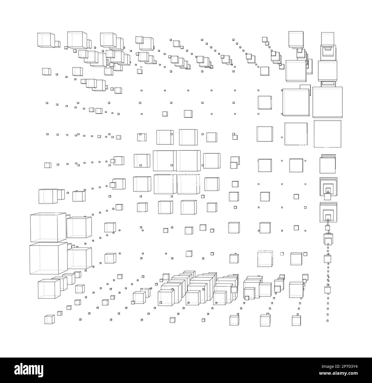 Abstract boxes background Stock Photo - Alamy