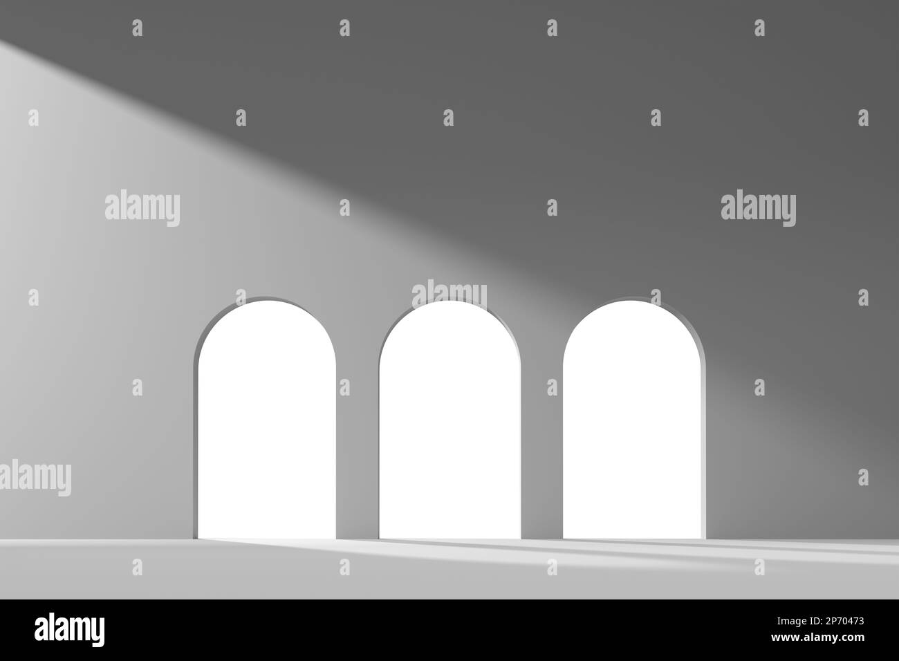 3d render background with pastel color arch and door for image ...