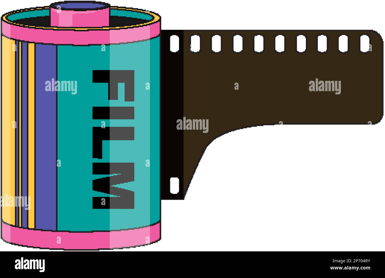 Roll film or rollfilm isolated illustration Stock Vector Image & Art ...