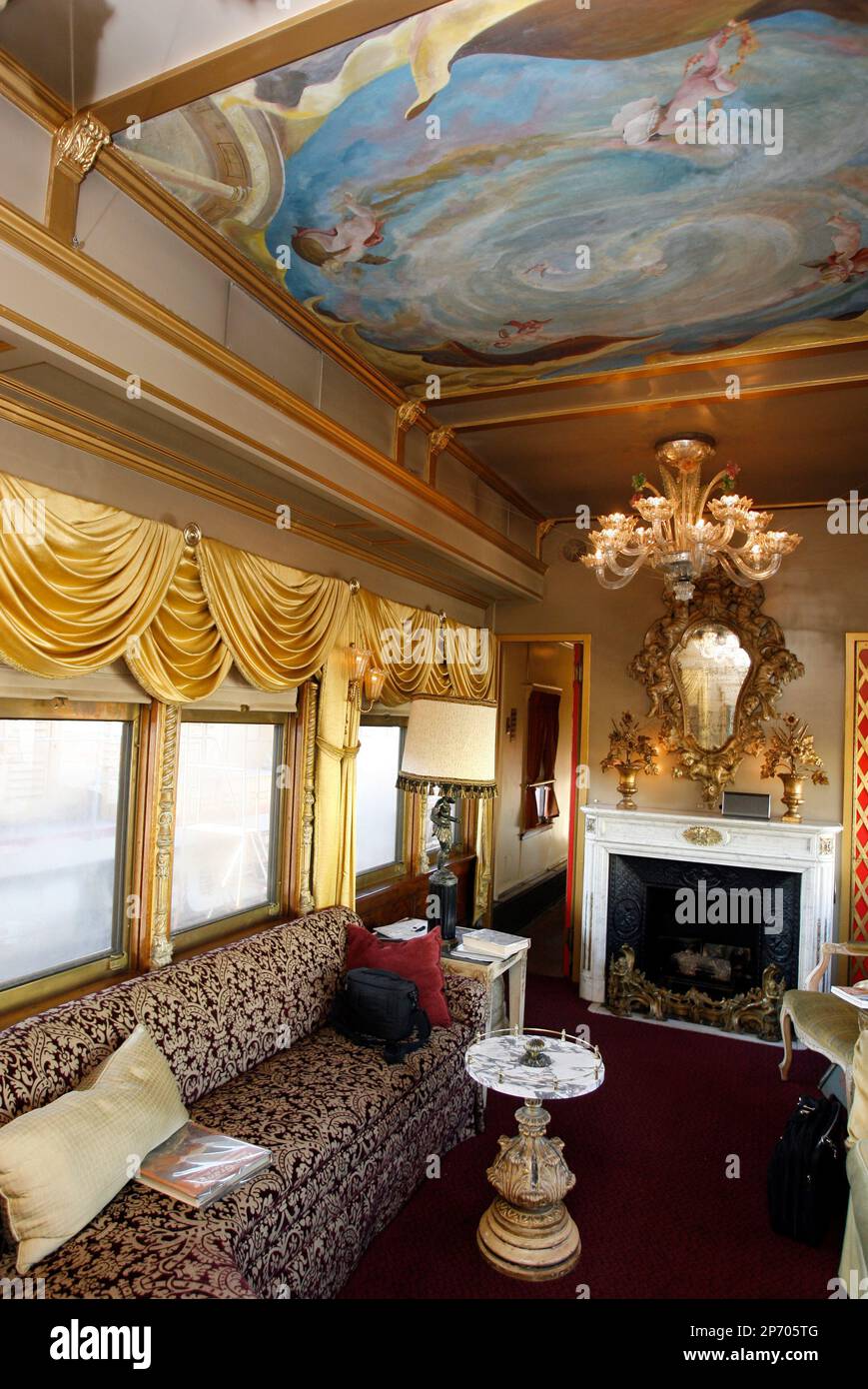 The interior of the Virginia City, a 1928 Pullman railcar, was ...