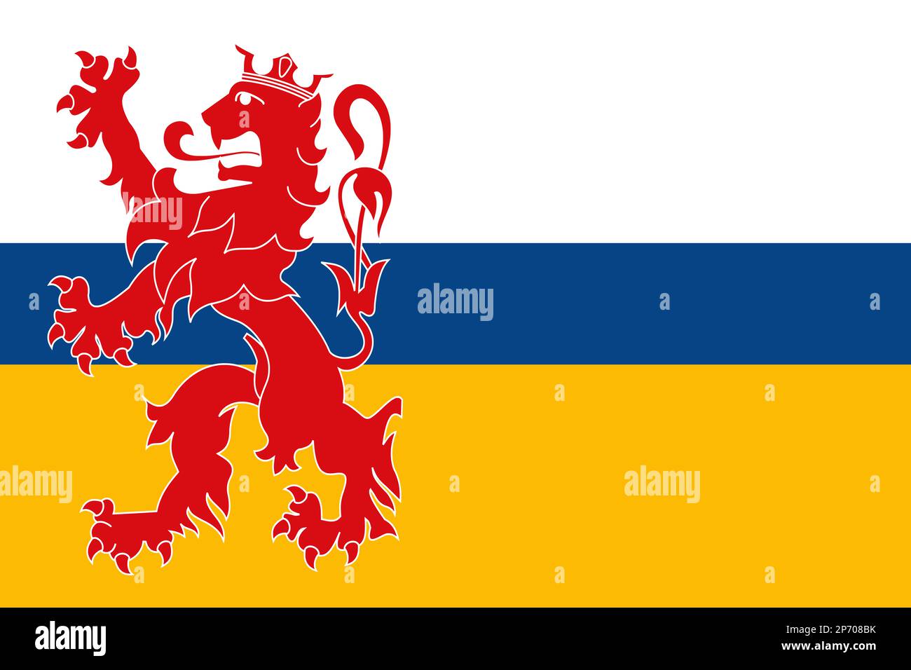 Provincial flag of Limburg in The Netherlands Stock Photo - Alamy