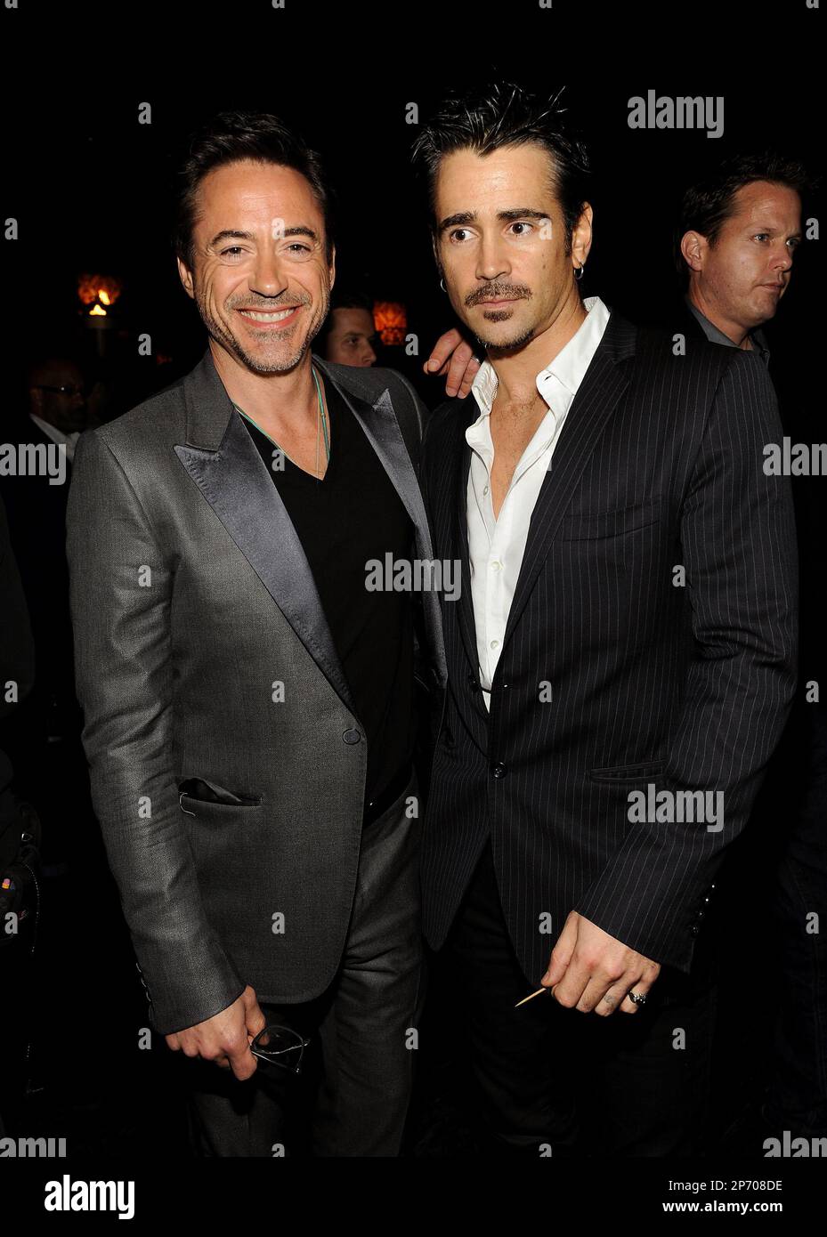 UNIVERSAL CITY, CA - OCTOBER 15: Robert Downey Jr. (L) and Colin ...