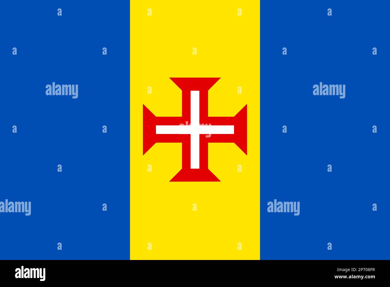 Flag of the Autonomous Region of Madeira Stock Photo - Alamy