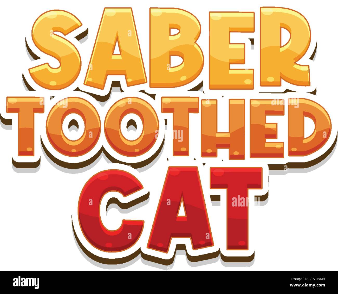 Saber toothed cat logo illustration Stock Vector Image & Art - Alamy