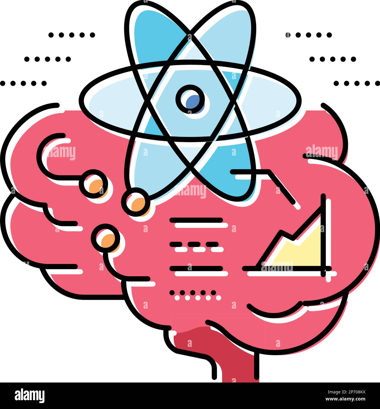 science brain color icon vector illustration Stock Vector Image & Art ...