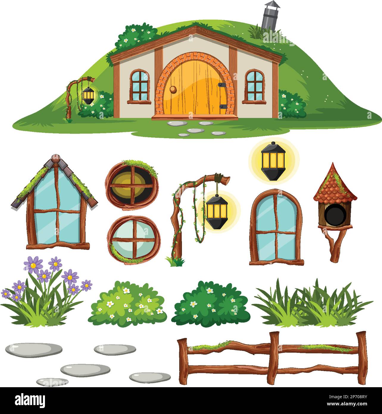 Hobbit house drawing hi-res stock photography and images - Alamy