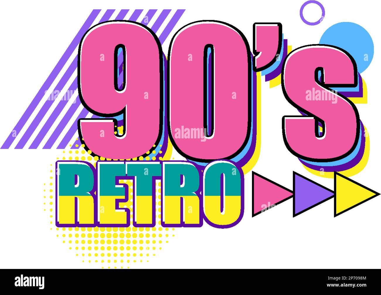 90s retro banner template illustration Stock Vector Image & Art - Alamy