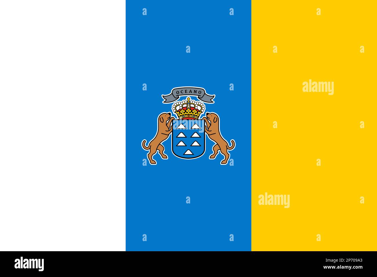 Slate flag of the Autonomous Community of the Canary Islands Stock ...