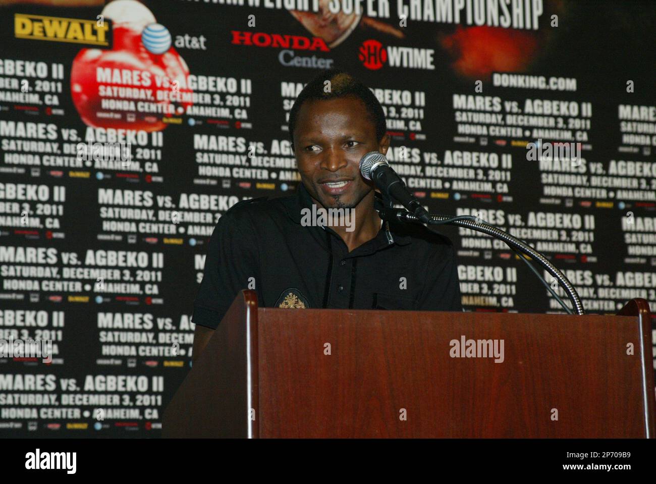 Joseph Agbeko at the press conference for their up coming fight with ...