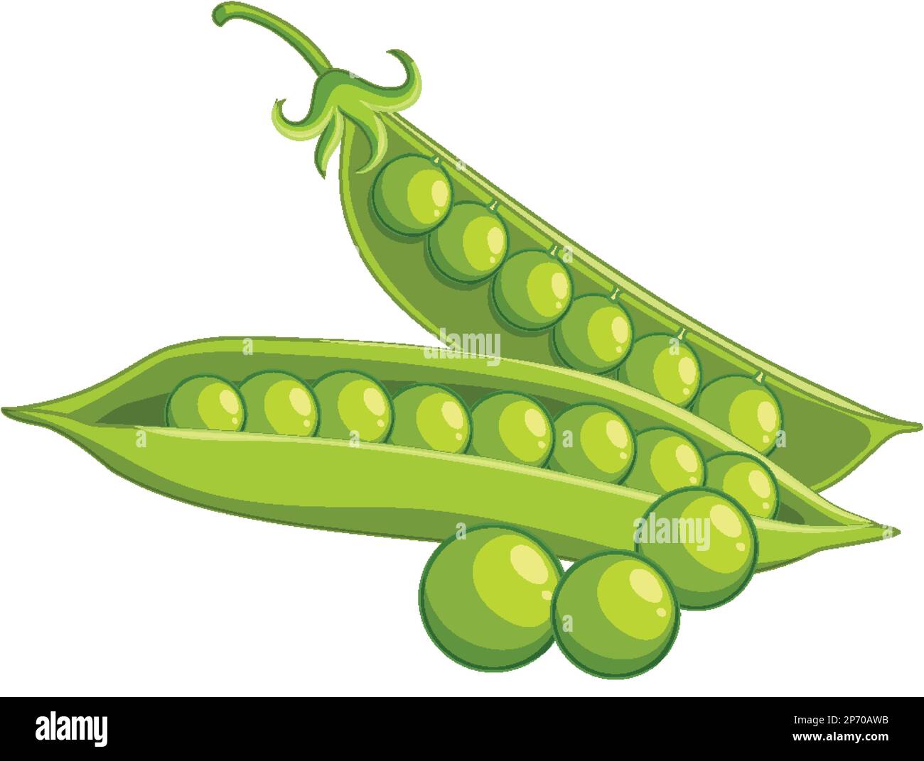 Isolated green peas cartoon illustration Stock Vector Image & Art - Alamy
