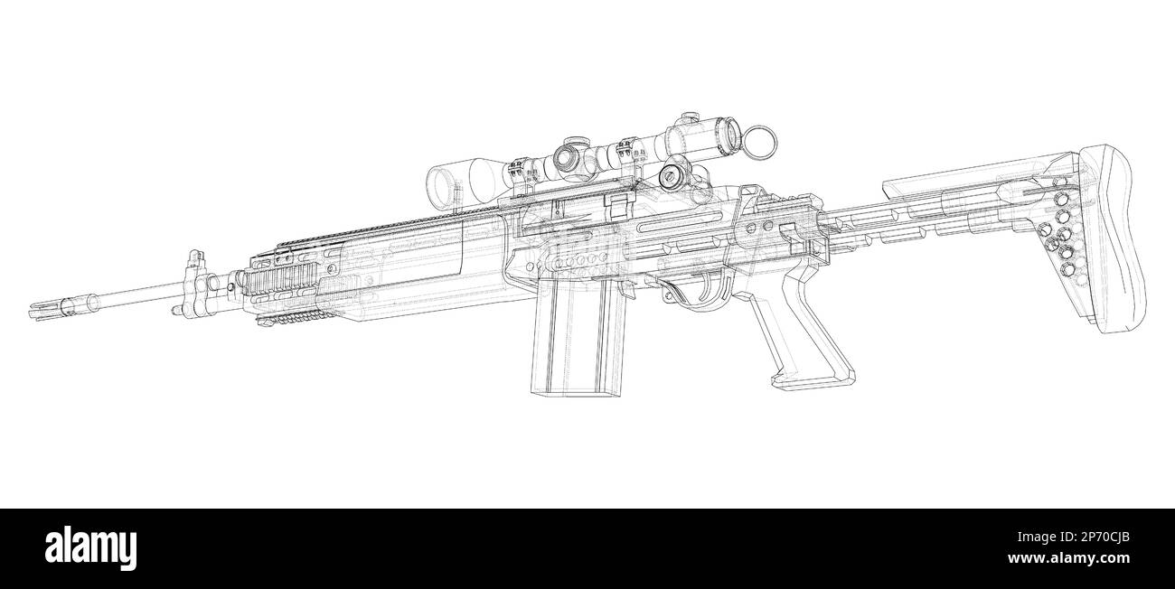 Machine Gun. 3d illustration Stock Photo - Alamy
