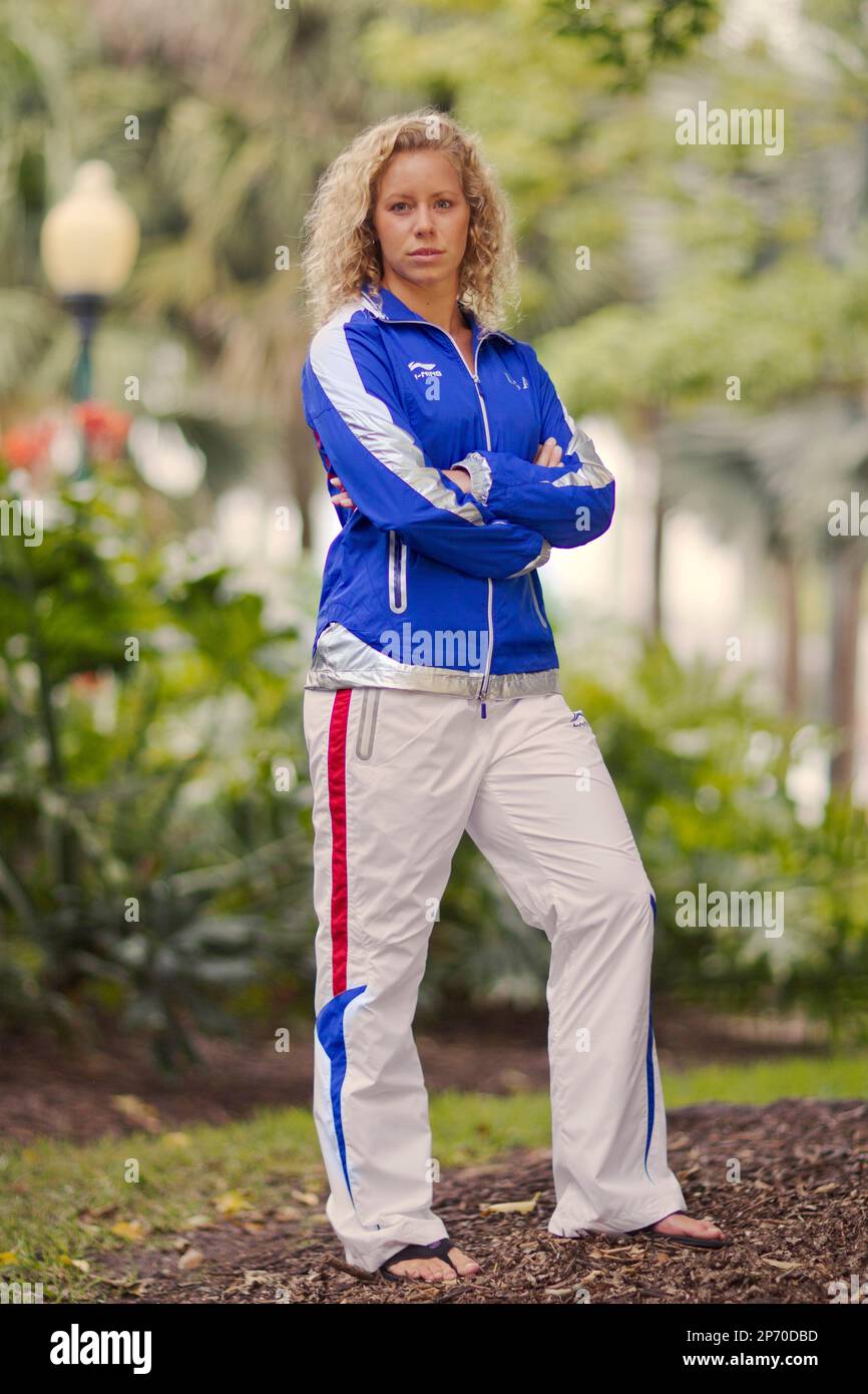USA Olympic Diver Brittany Viola poses for a photoshoot at the UM ...