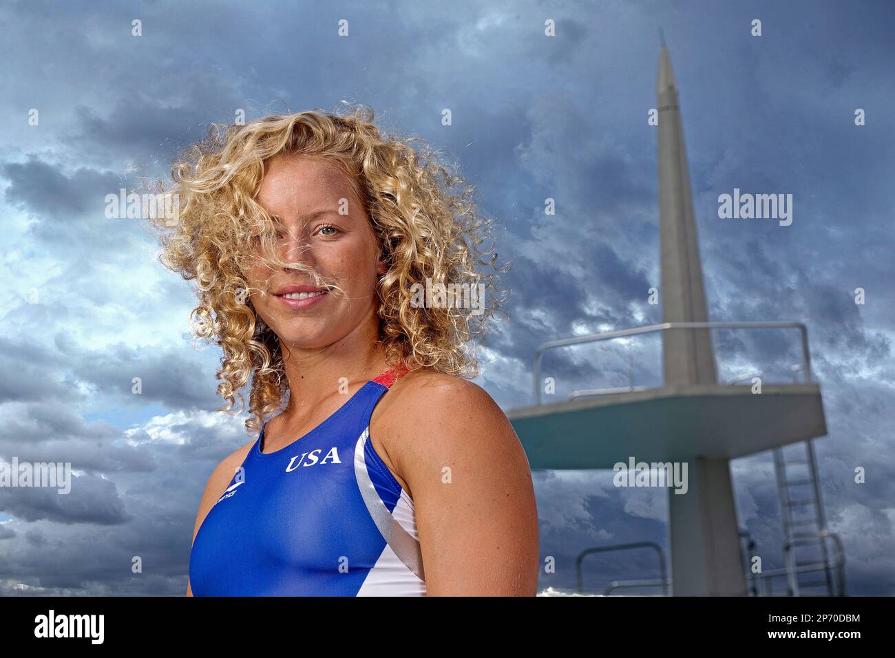 USA Olympic Diver Brittany Viola poses for a photoshoot at the UM ...