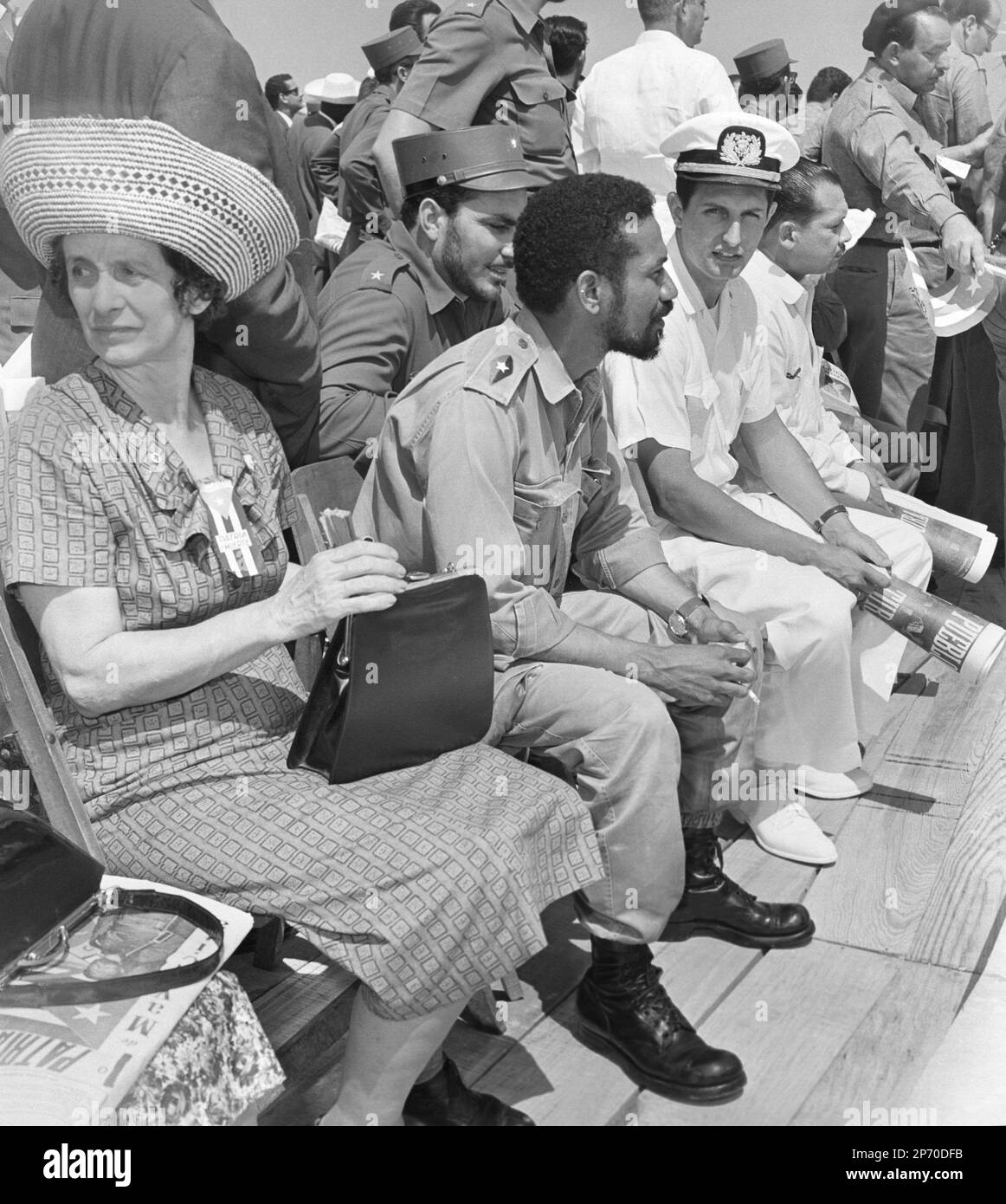 Commander of the Revolution Juan Almeida Bosque, center, and the mother ...