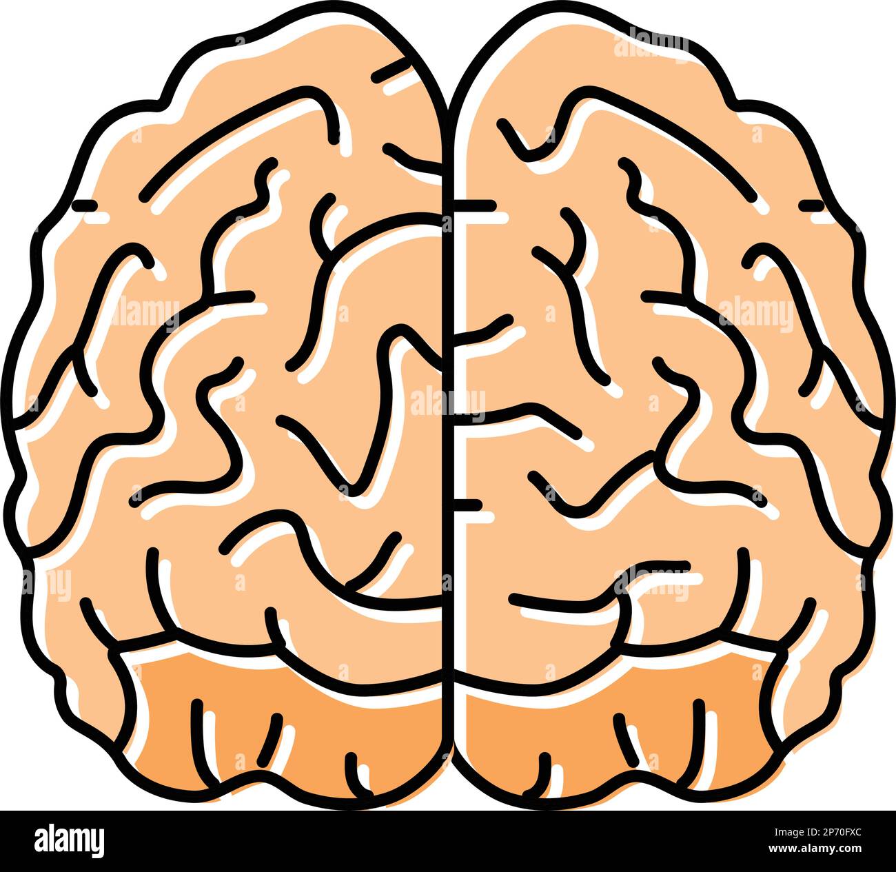 brain human color icon vector illustration Stock Vector Image & Art - Alamy