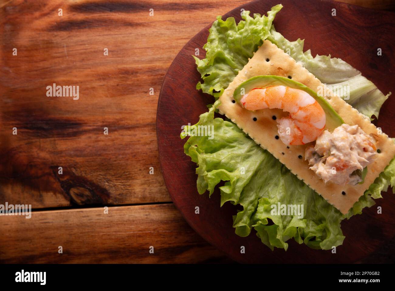 Tuna salad and shrimp canape. Delicious healthy and easy to prepare ...