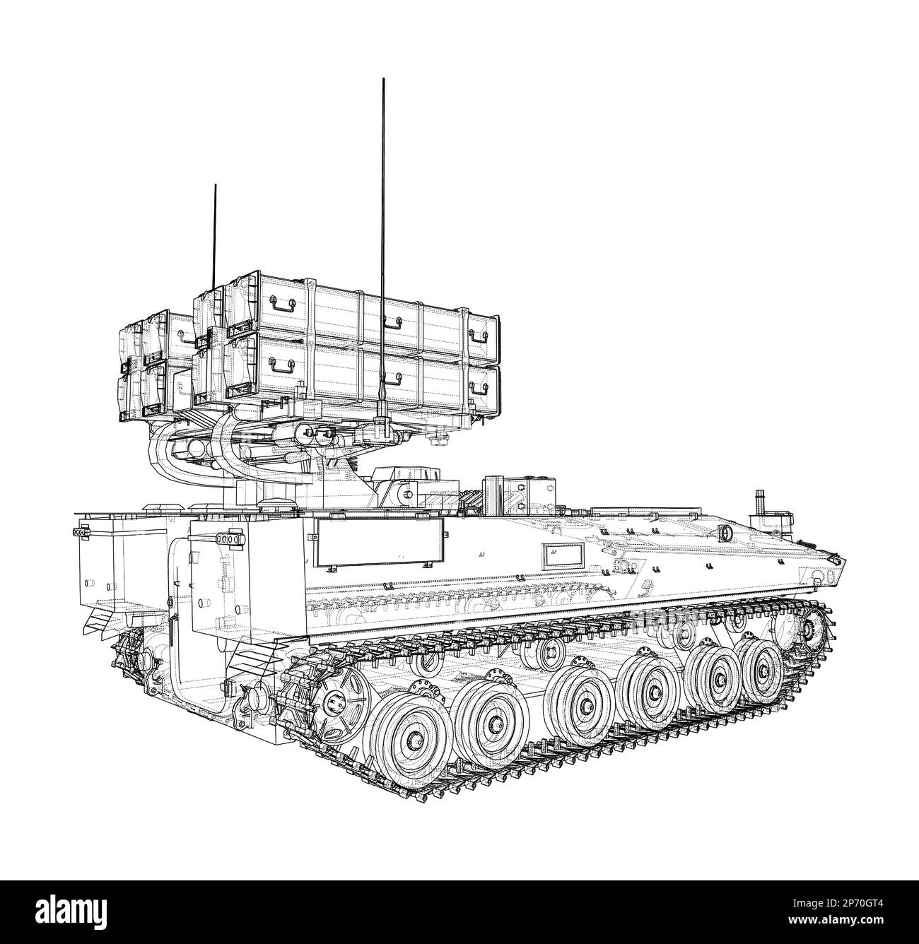 Military track missle system Stock Photo - Alamy