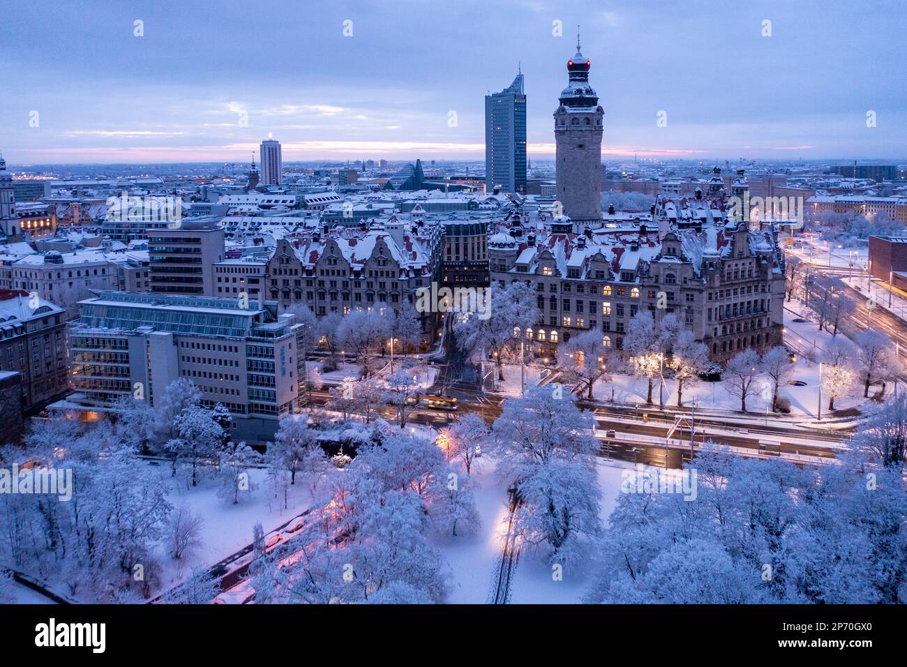 Leipzig, Germany. 08th Mar, 2023. The New City Hall and Leipzig's city ...