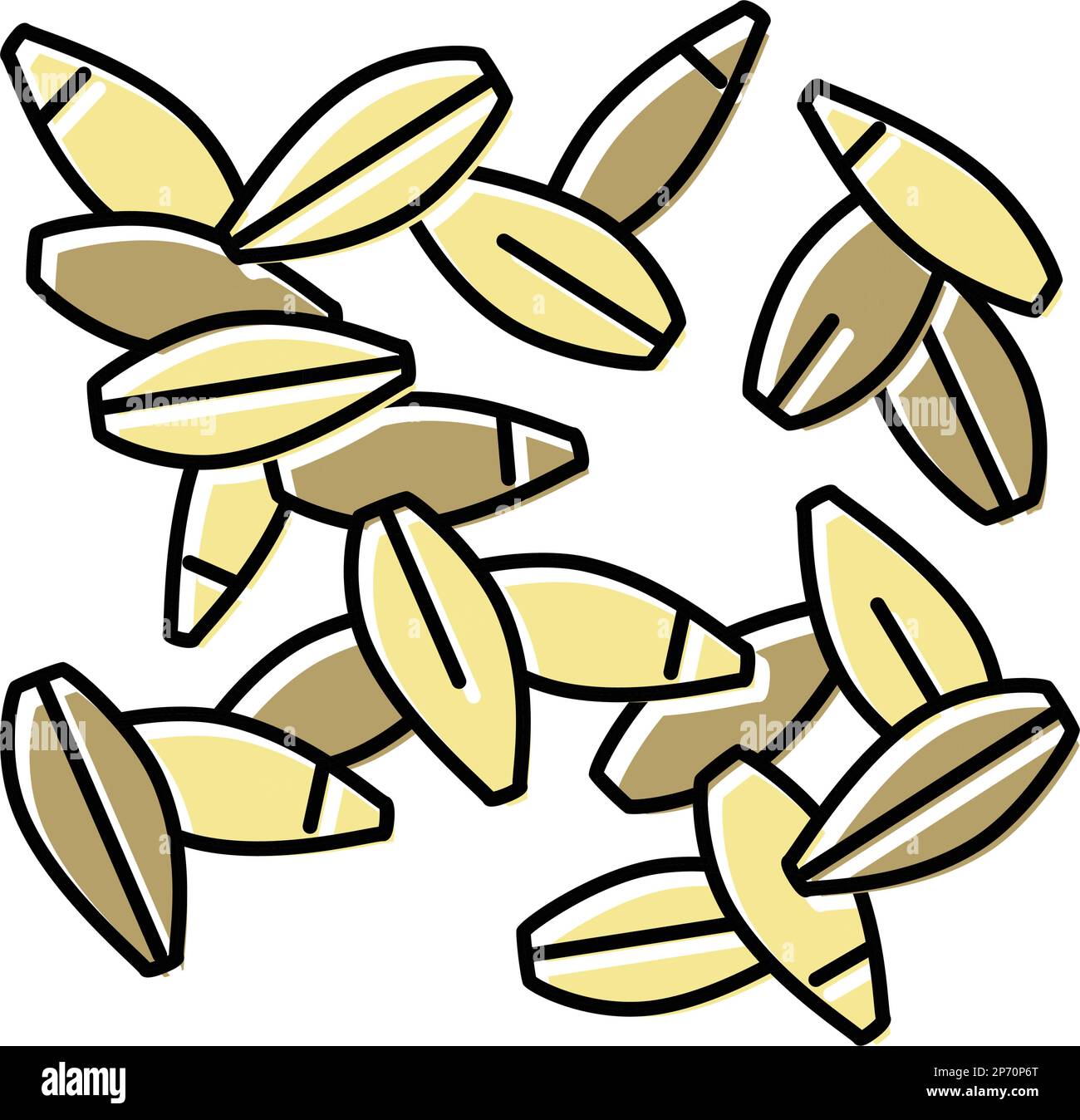 rye grain food color icon vector illustration Stock Vector Image & Art ...