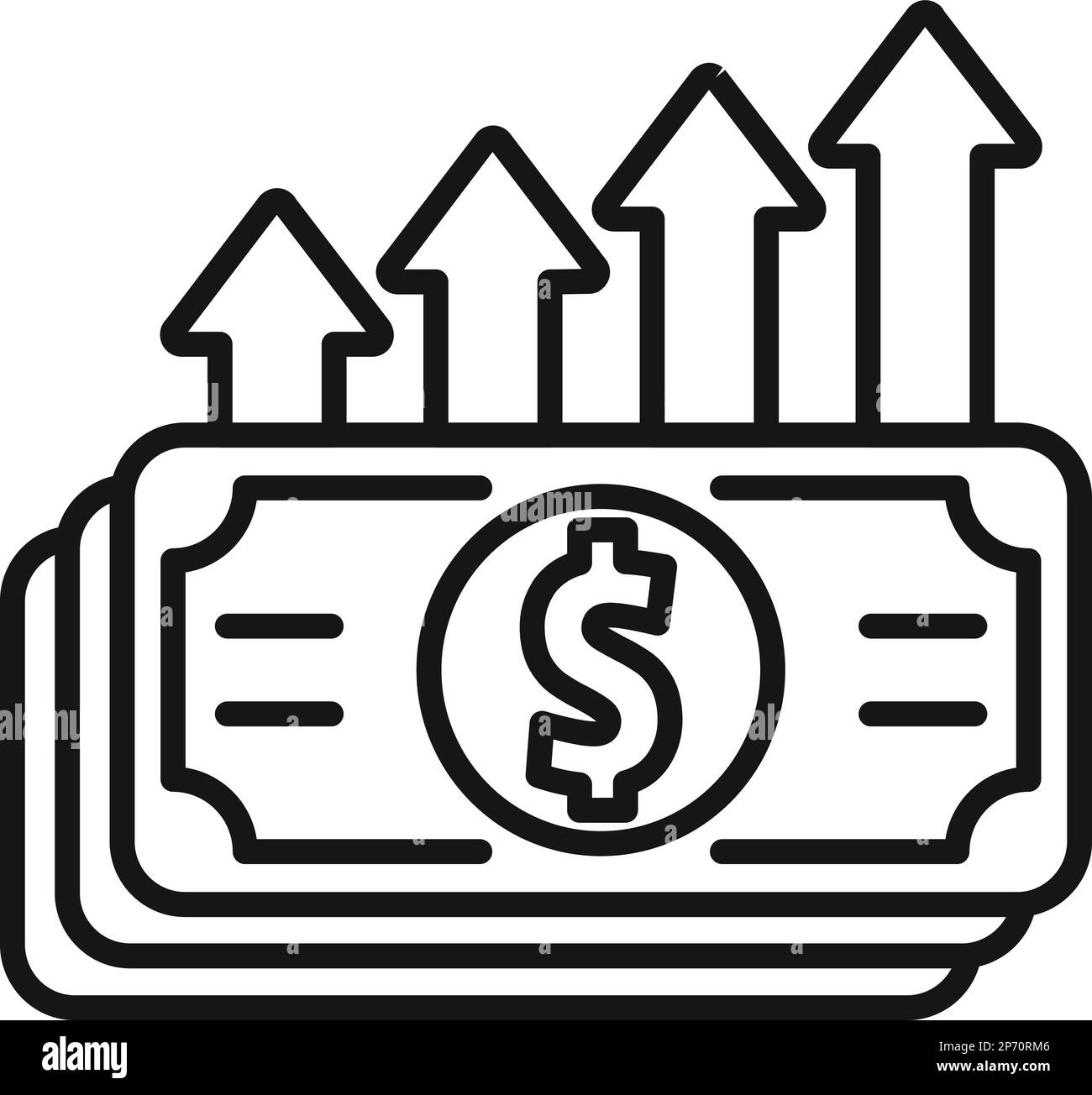 Cash invest icon outline vector. Finance money. Success bank Stock ...