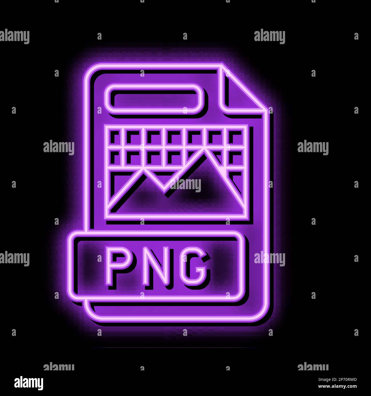 png file format document neon glow icon illustration Stock Vector Image ...