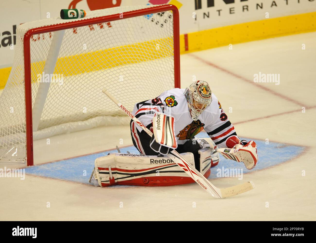 Oct 7th 2011 .Chicago Blackhawks goalie Corey Crawford (50) in action ...