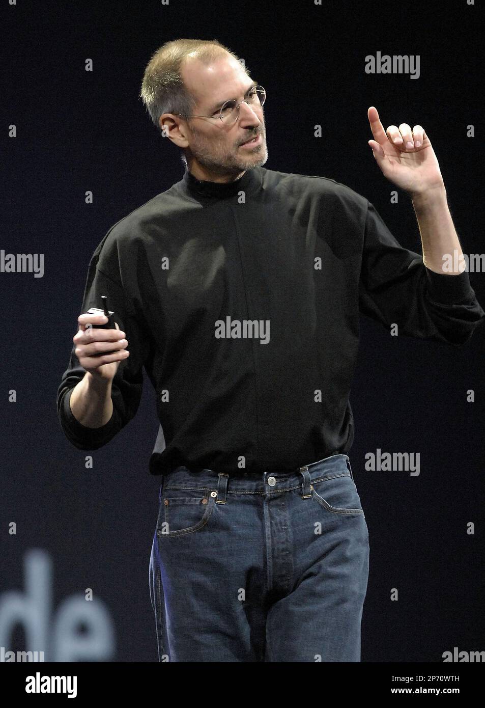 In this Jan. 15, 2008 file photo, Apple founder and CEO Steve Jobs ...