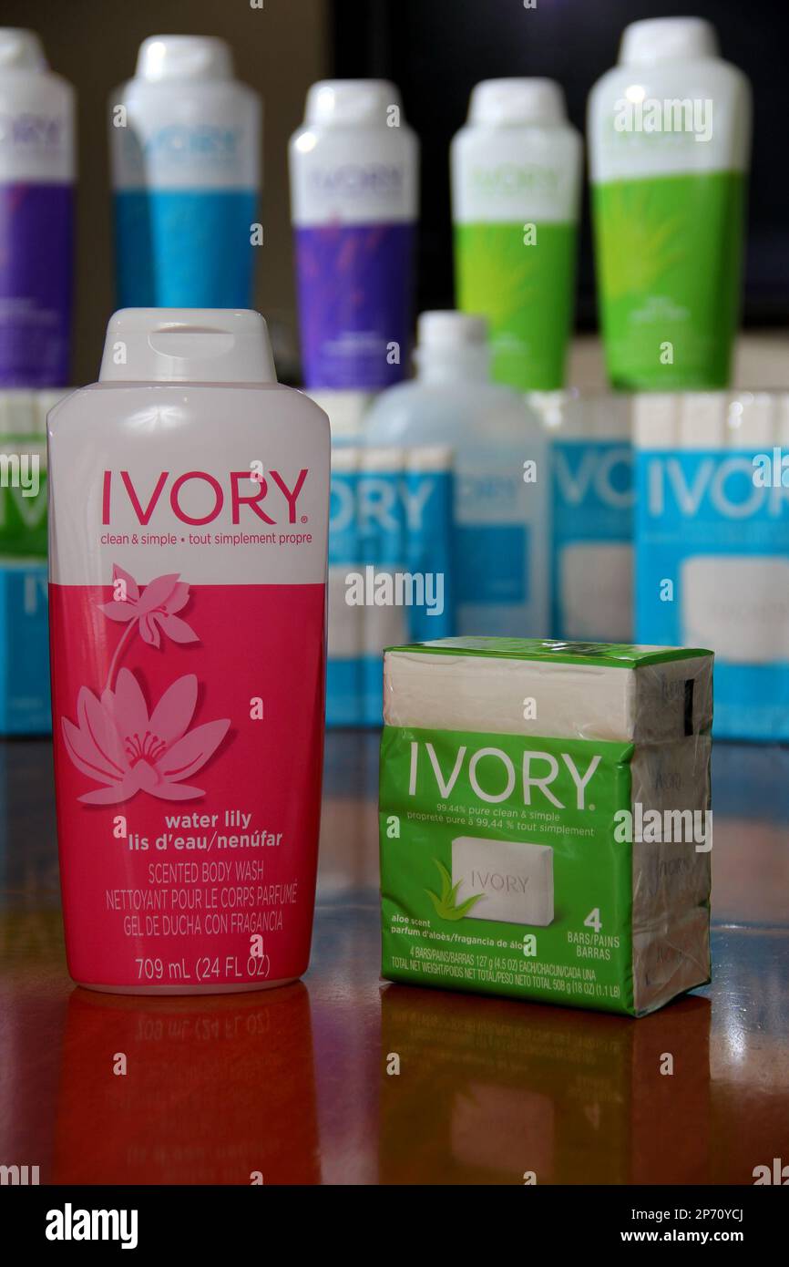 In this Sept 29, 2011 photo, the new packaging for Ivory soap brands ...