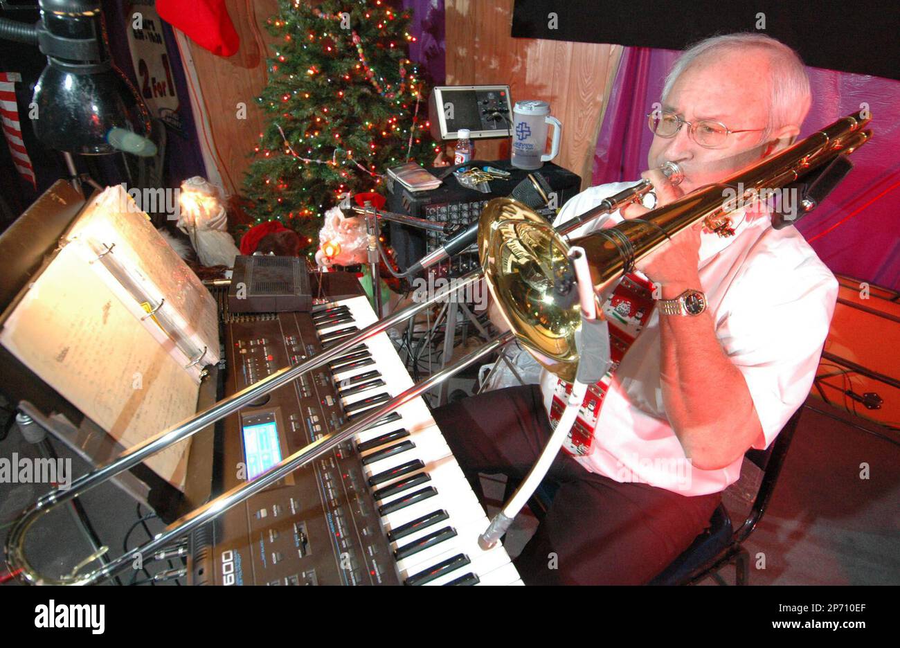 FILE - In this Dec. 6, 2005 photo, polka musician Ray Rubenzer performs ...