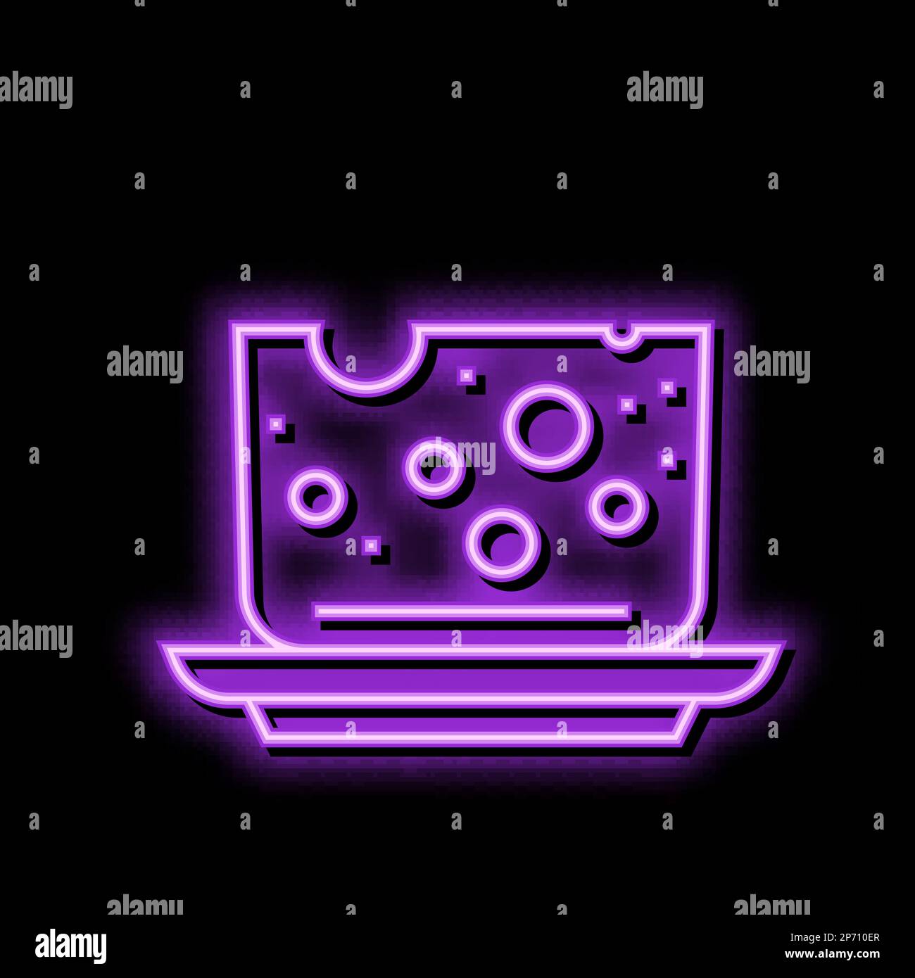 cheese milk product dairy neon glow icon illustration Stock Vector ...