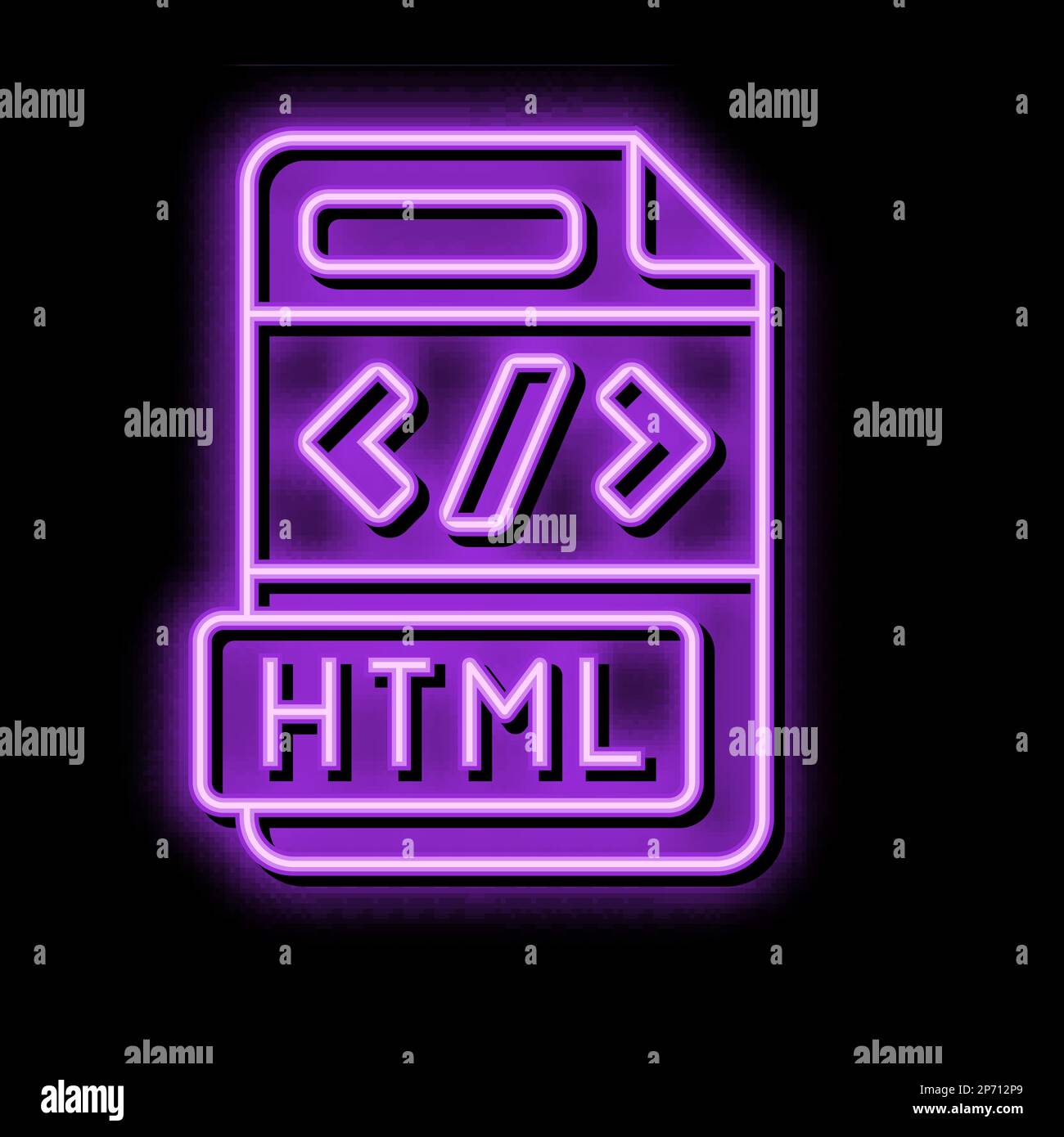 html file format document neon glow icon illustration Stock Vector ... html file format document neon glow icon illustration Stock Vector ...