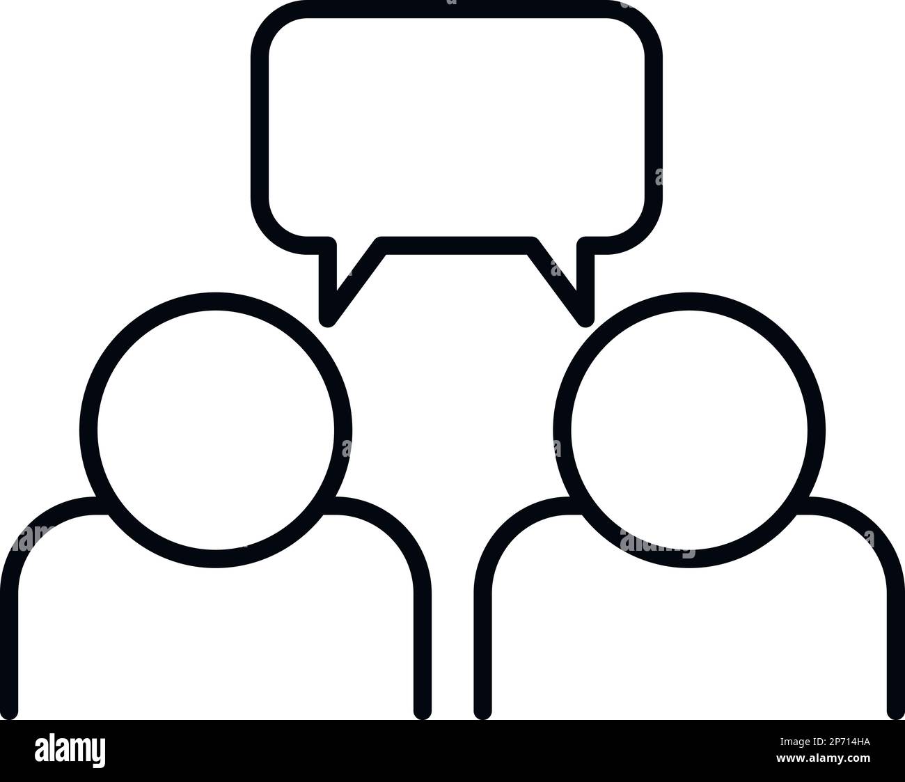 Team chat icon outline vector. Business trust. Core work Stock Vector ...