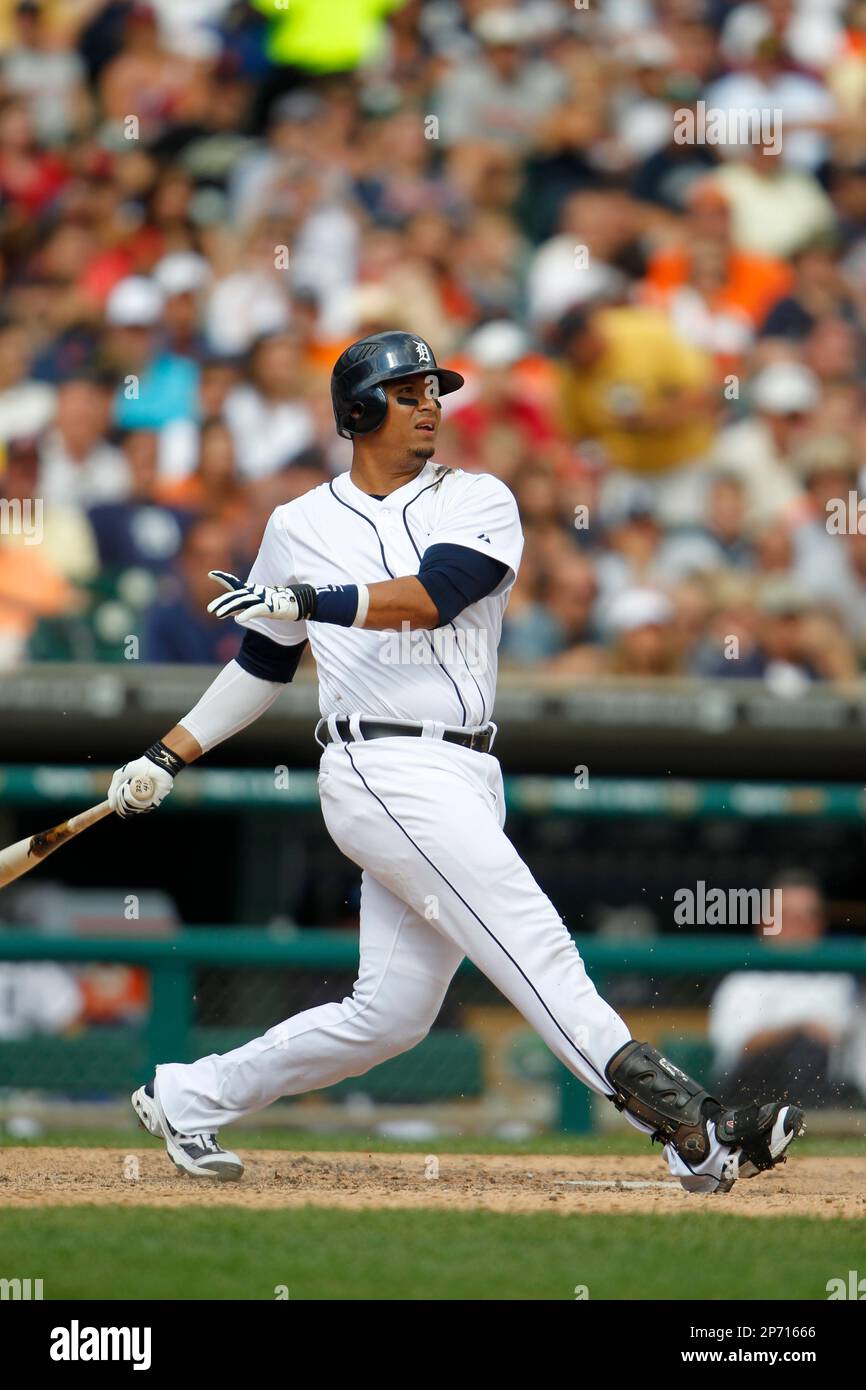 Detroit Tigers Victor Martinez in a game against the Cleveland Indians ...