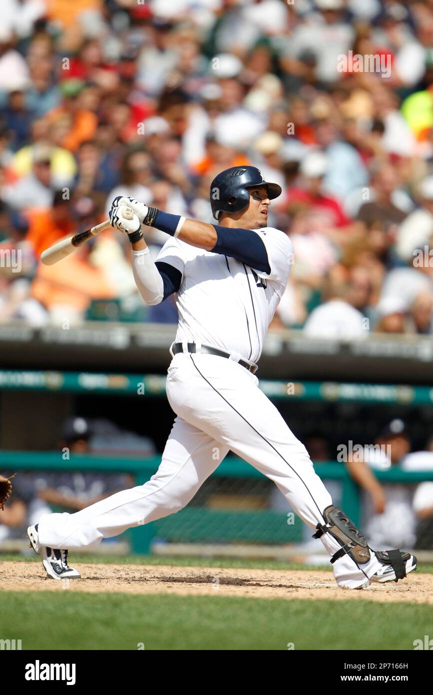 Detroit Tigers Victor Martinez in a game against the Cleveland Indians ...
